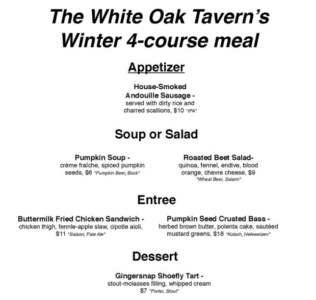 Everything is Local at the new White Oak Tavern – see what’s on the ...